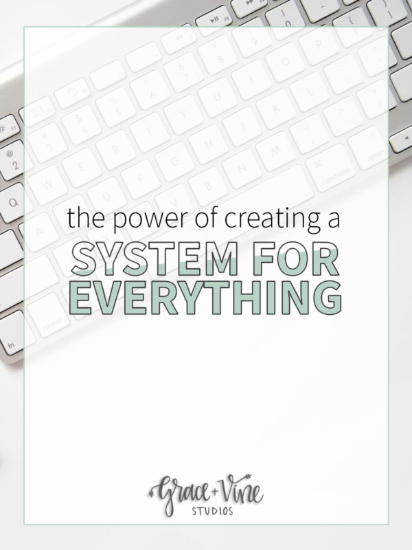 The Power of Creating Systems for Your Businesses • Grace + Vine Studios