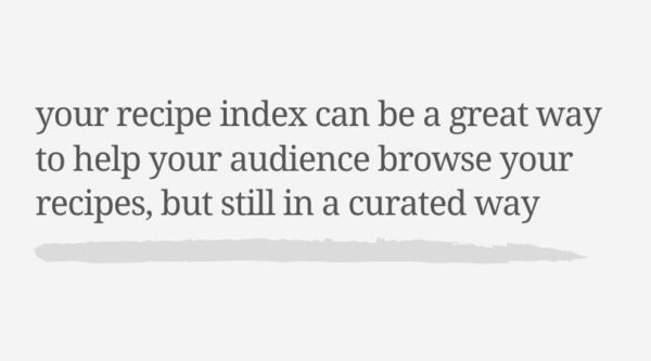 How to Customize Your Recipe Index • Grace + Vine Studios