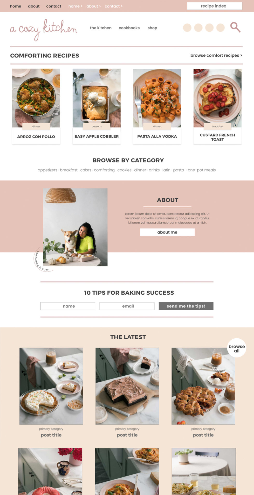 Web Design for Food Bloggers • Grace + Vine Studios