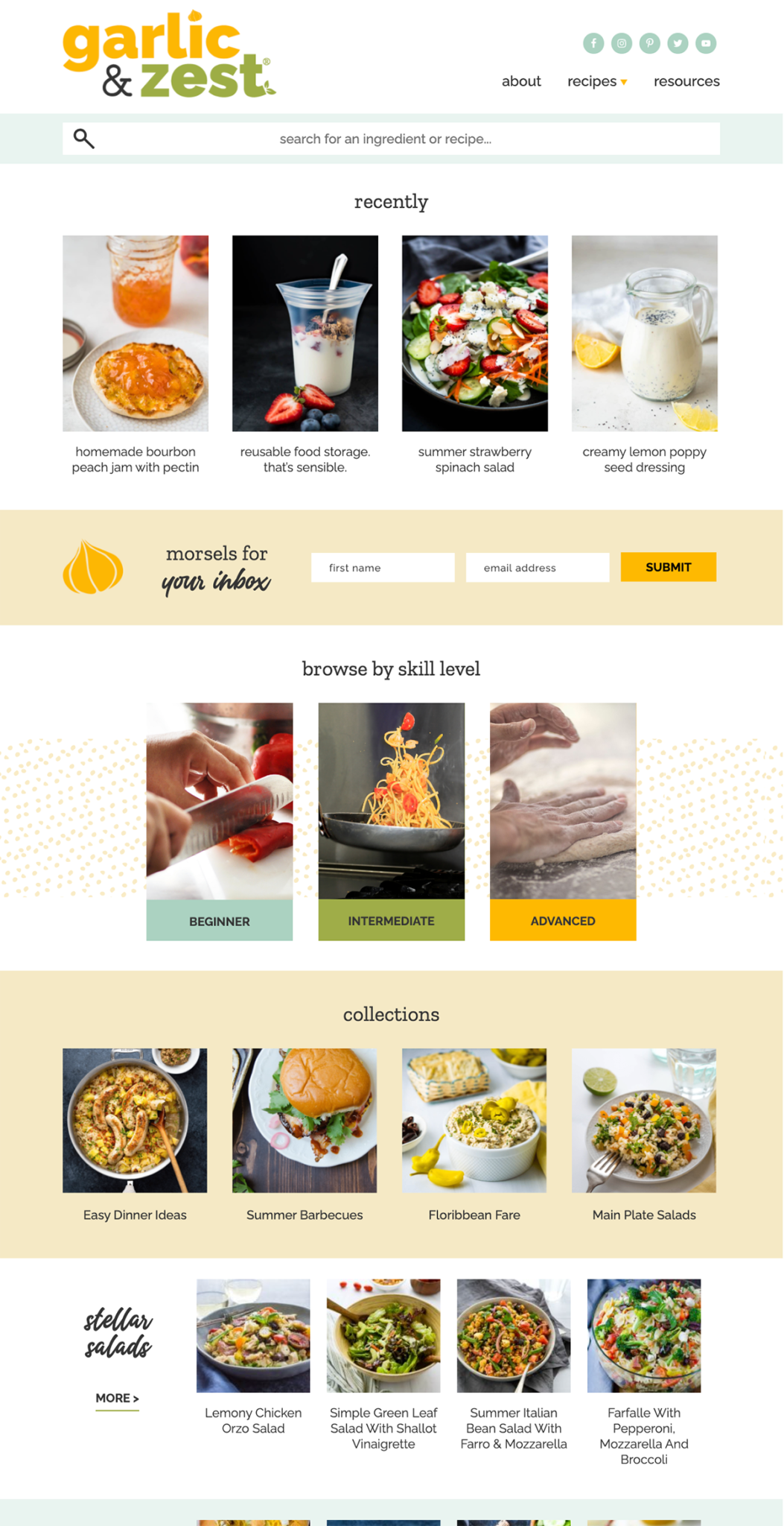 Web Design for Food Bloggers • Grace + Vine Studios